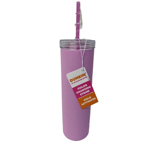 Dunkin Donuts | Dining | Dunkin Lavender Silicone Sipper 27 Ounces Cold ...